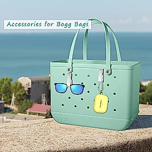 Hook Holder Accessiories for Bogg Bags,4 Pieces Insert Charm Cup Holder Bogg Bag Connect & Organize Key Mask Sunglass (White)