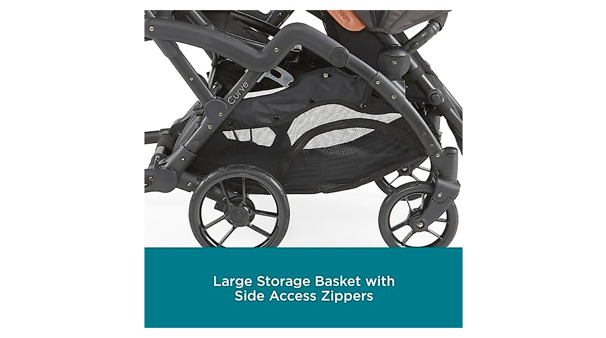 Contours Curve V2 Double Stroller - Easy 360° Turns & Twin Ready