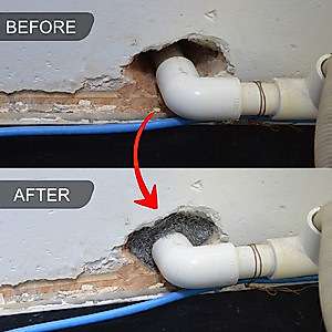 Steel Wool for Mice Control 2 Pack 2.2" x 16Ft with Gloves,DIY Fill Fabric Kit for Gap Blocker, Vents, and Wall Cracks, Flexible and Durable, Ideal for Garden, House, Garage, Keeps Mice Away