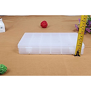 Adjustable 36 Compartment Slot Clear Plastic Storage Craft Box Organizer Container Case Tool for Jewellery Hair and Make Up Comestic Accessories