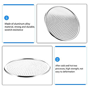 HANABASS Stainless Steel Pizza Pan 16 Inch Pizza Screen Baking Pan Mesh Pizza Pan Pizza Tray with Holes Nonstick Round Crisper Tray Bakeware for Oven Home Restaurant