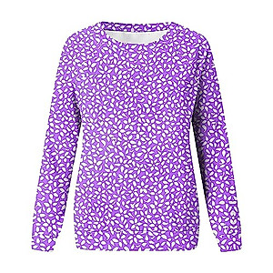 Generic Long Sleeve Tee Shirts for Women Long Sleeve Workout Tops for Women Long Sleeve Shirt for Women O-Neck Shirts Casual T Shirts Lightweight Blouses Loose Long Sleeve Pullover Printed Tops