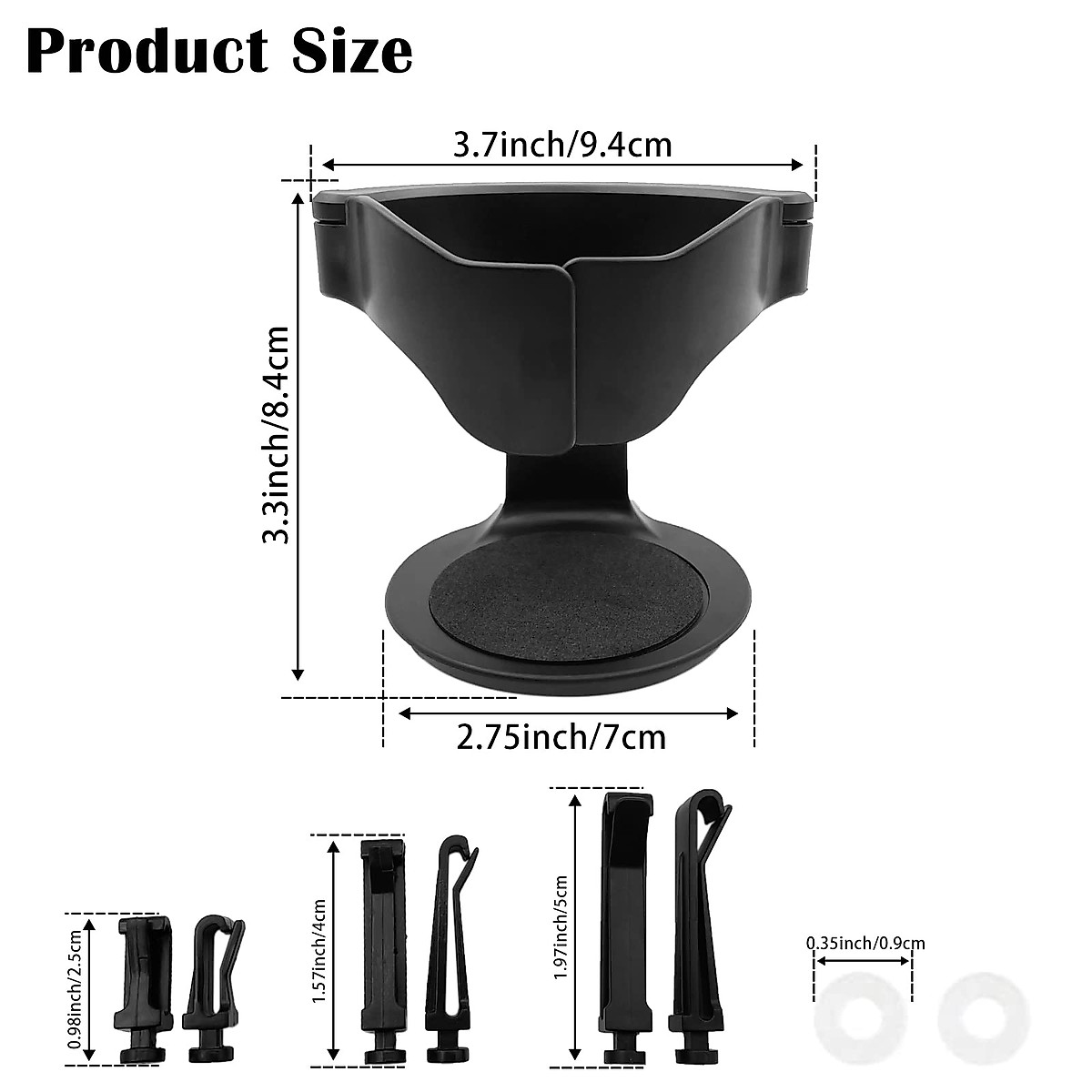 Car Air Vent Cup Holder, Universal Adjustable Car Air Vent Cup Holder, Mount with Car Air Vent Clips, Water Coffee Juice Tea Bottle Stand