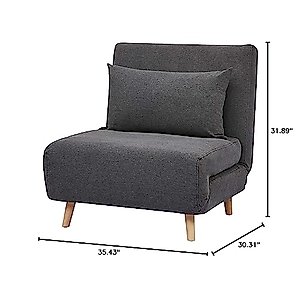 GIA Mid-Century Modern Vintage Brown Loveseat with Tufted Upholstery, Stylish 2-Seater Sofa with Wooden Frame for Living Room, Office