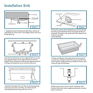 VADANIA 16-Inch Bar Prep Sink, 16"x18"x10", Single Bowl, Undermount, 18 Gauge T304 Stainless Steel, Satin Finish, with Strainer & Bottom Grid, cUPC listed