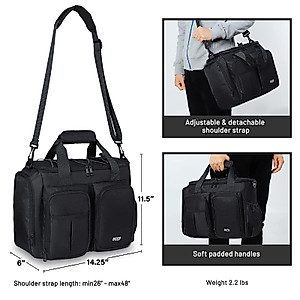 MIER Lunch Box for Men Heavy Duty 20 Cans Large Insulated Lunch Bag Leakproof Soft Cooler Bags with Multiple Pockets for Adult Women Work (Black, Medium)