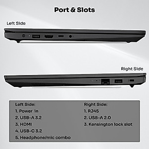 Lenovo V15 Gen 4 Business Laptop, 15.6" FHD Screen, AMD Ryzen 5 5500U, 16GB RAM, 2TB SSD, Webcam, HDMI, Wi-Fi, Windows 11 Pro, Black