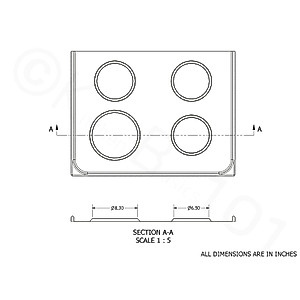 KITCHEN BASICS 101 Made in the USA 4 Pack (2) 6" & (2) 8" Replacement Chrome Drip Pans for Whirlpool W10278125 W10196405 W10196406