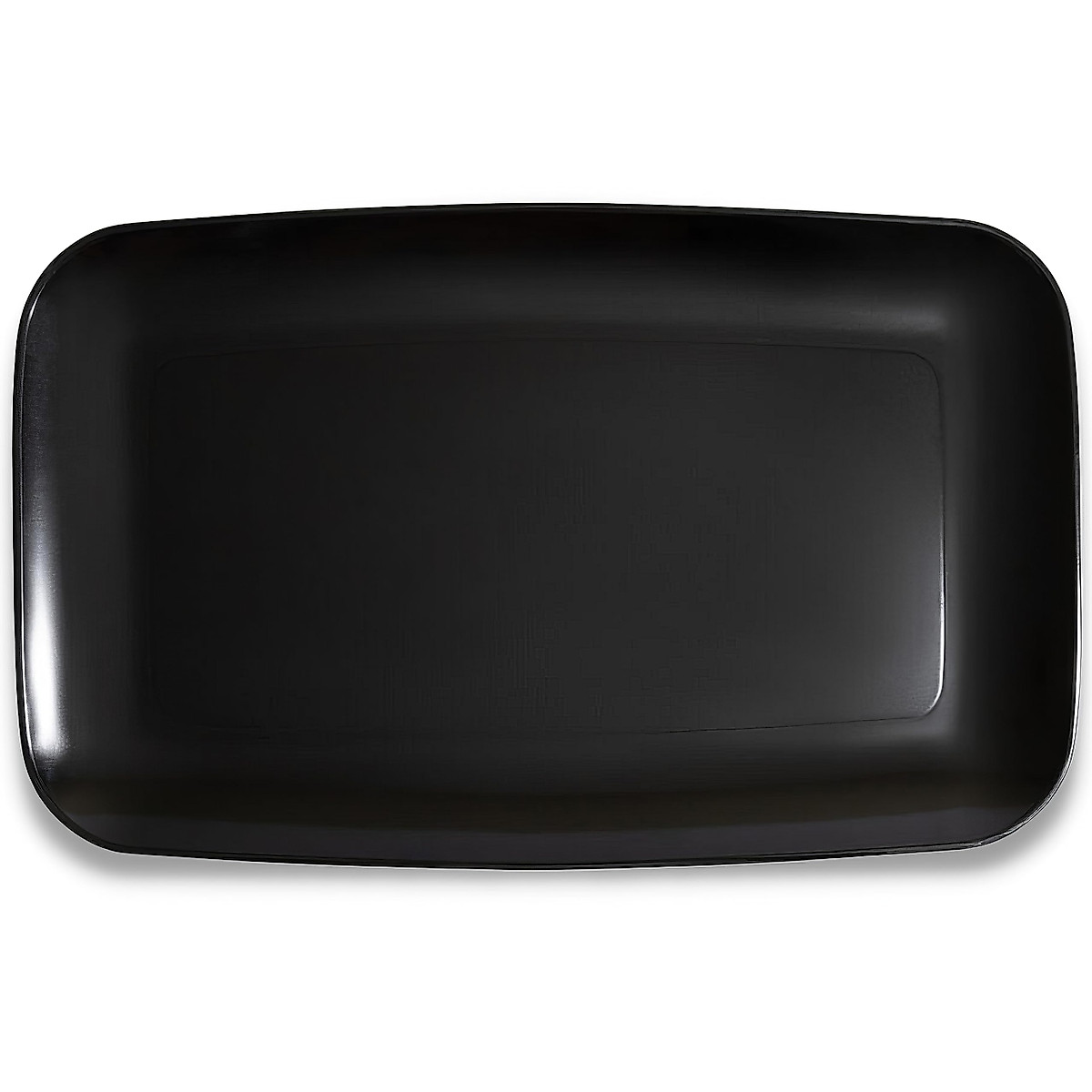 Blue Sky Organic Black Disposable Rectangular Trays - 1 Count, 18"x11" | Elegant Plastic Serveware & Sturdy Party Essentials