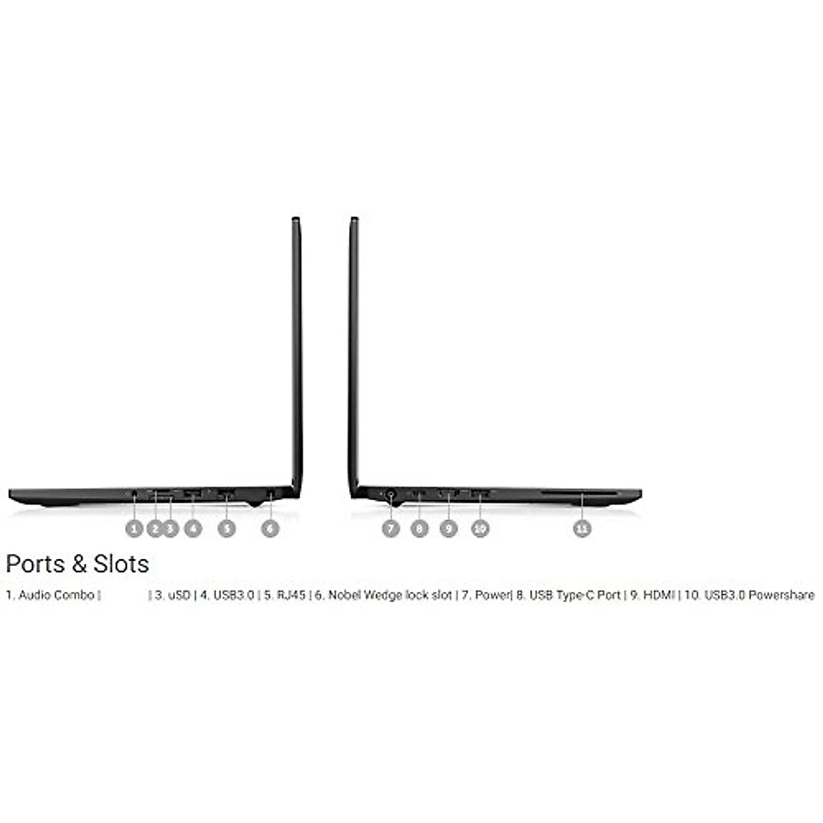 Dell Latitude 12 7000 7280 Notebook: Intel Core i5-6300U | 256GB SSD | 8GB DDR4 | 12.5" (1366x768) | Backlit Keyboard | Windows 10 Pro - (Renewed)