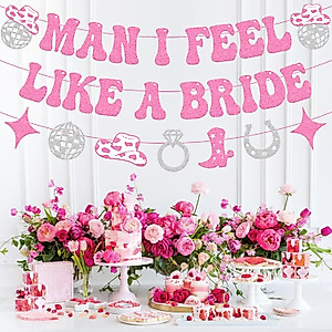 Man I Feel Like A Bride Banner Last Rodeo Bachelorette Party Decorations for Western Cowgirl Bridal Shower Wedding Party Supplies