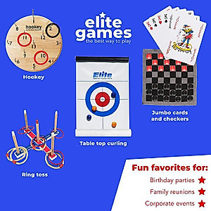 Elite Sportz Ring Toss Games for Kids - Indoor Holiday Fun or Outdoor Yard Game for Adults & Family - Easy to Set Up w/Compact Carry - Backyard Toys, Gifts for Boys and Girls