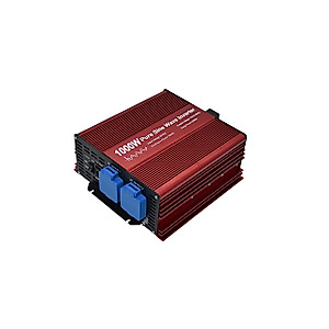 1000W Pure sine ave Power Inverter, Input DC24V Output AC110V 60Hz, with Dual Sockets, USB Output and LCD Wired Remote kit Ideal for 24V Solar System