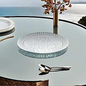 Clear Round Cake Platter - 13" | 1 Plastic Serving Platter and Tray for Party Catering, Perfect Large Disposable Serving Tray for Appetizer, Cake, & Party Food Display