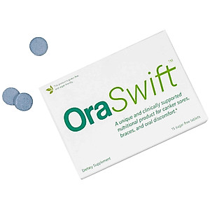 OraSwift All Natural Canker Sore Medicine and Mouth Sores Relief | Effective for Ulcers, Cold Sores, Dry Mouth, Stomatitis, Gingivitis | Supports Fast Healing of Mucosal Lining in The Mouth