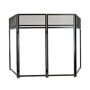 Rockville ROCKBOOTH Outdoor Backyard Party Pro DJ Booth Facade+2 Scrims+2 Lights