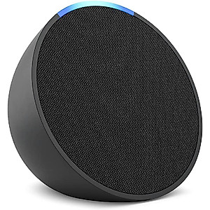 Echo Pop Bundle: Includes Echo Pop | Charcoal & Made For Amazon Stand with USB-C and USB-A charging ports | Charcoal