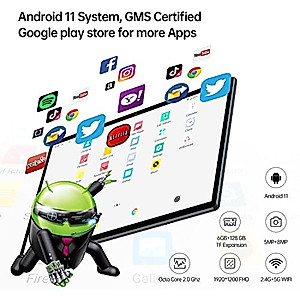 10 Inch Android Tablet pc, 64GB ROM 128GB Expand, Octa-Core Tablets, IPS HD Touch Screen,Google Certificated Wi-Fi Tablets, G+G, 8MP Camera, Long Battery Life,Black-(with Leather case)……………