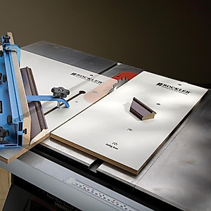 Rockler Table Saw Small Parts Crosscut Sled - Table Saw Sled Kit Includes Blade Guard, Miter Track Stop – 900 Angle Small Moldings Crosscut Saw - Table Saw Sled Features Zero-Clearance Support