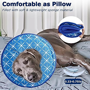 Crazy Felix Soft Dog Cones for Large Medium Small Dogs, Dog Recovery Cone Collar Alternative After Surgery to Stop Licking Scratching, Elizabethan Collar with Hook & Loop Drawstring