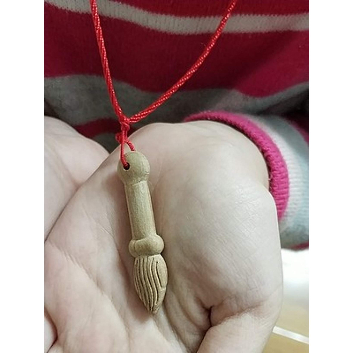 WellieSTR 11 Stlye Feng Shui Protection Amulet - Mini Peach Wood Sword,Knife, Axe, and Pen Pendant (Basic) 护身符 桃木剑 辟邪 转运 学习 (Baby Children's Portable Necklace Pendant)