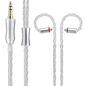 8 Core MMCX Cable, Upgrade Silver Plated Audio Cable, MMCX Interface Replacement Cable for Shure SE215 SE315 SE846 SE535 SE425 LZ A4 A5 UE900 Earphones
