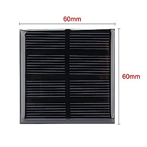 uxcell 5Pcs 2V 160mA Poly Mini Solar Cell Panel Module DIY for Phone Light Toys Charger 60mm x 60mm