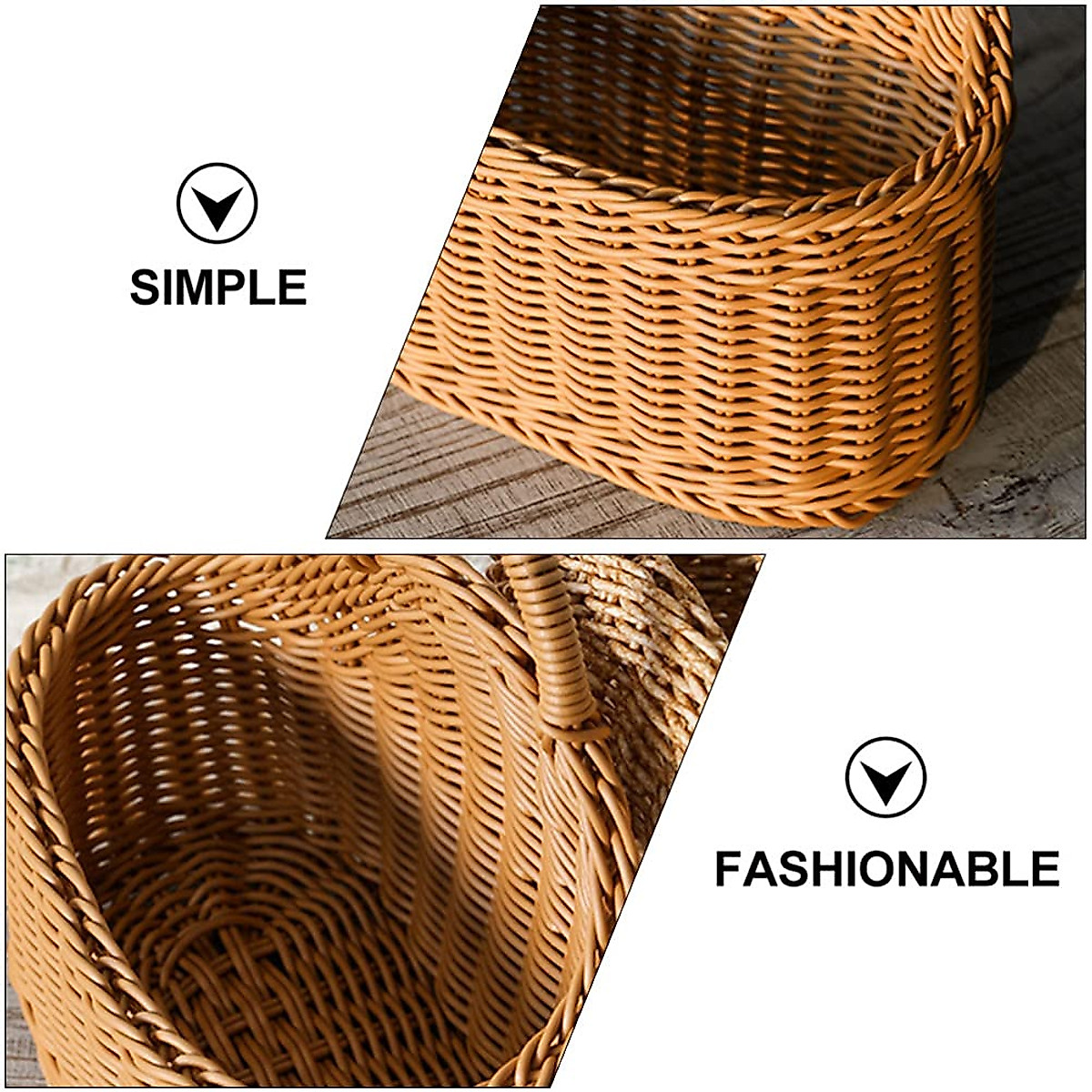 Woven Belly Basket Woven Cutlery Storage Organizer Plastic Hanging Caddy Bin for Kitchen Table Cabinet Pantry Forks Spoons Napkins Serving Basket 21x19cm Handwoven Hanging Baskets