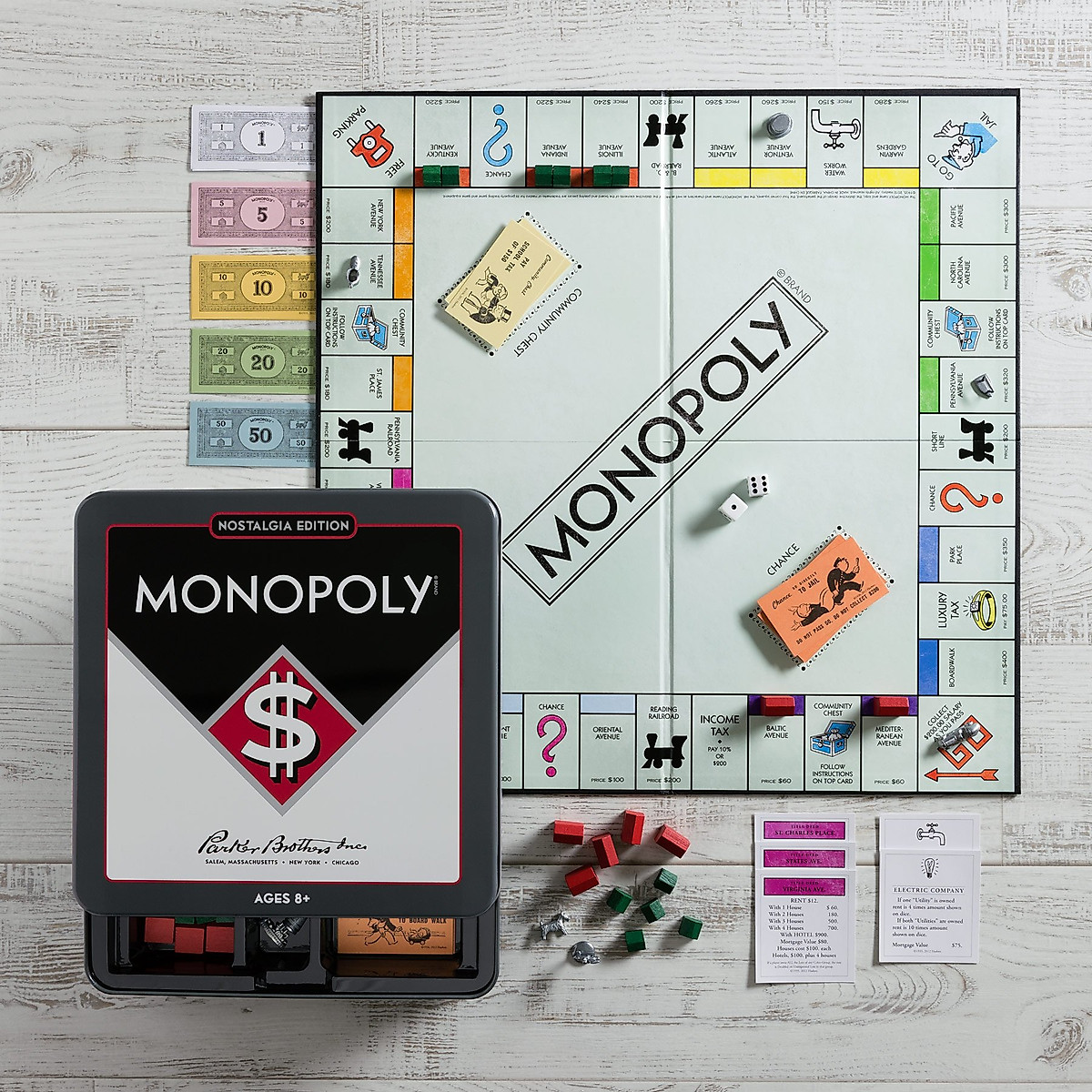 WS Game Company Monopoly Nostalgia Edition in Collectible Tin