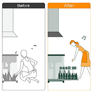 Tksrn Pull Out Cabinet Organizer, Heavy Duty Slide Out Pantry Shelves, Sliding Drawer Storage For Bathroom, Kitchen, Home, 15" W x 21" D, Chrome Finish（NEED 16" W and 22" D Cabinet）