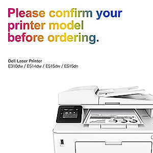 Uniwork Compatible Toner Cartridge Replacement for Dell E310dw P7RMX PVTHG 593-BBKD E310 E514 E515 use for E310DW E515DW E514DW E515DN Printer Tray, 4 Black