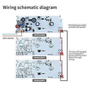 MAHUIBIN Update W10515058 W10515057 Compatible with Whirlpool Kenmore Maytag Freezer/Refrigerator led Light Replacement,Bulb Replace WPW10515058*1+WPW10515057*2,3pcs in one,no-Include Plastic Cover