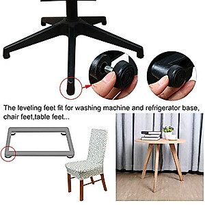 uxcell Furniture 8 Holes Adjustable Leveling Feet M8 x 17mm Thread 25pcs