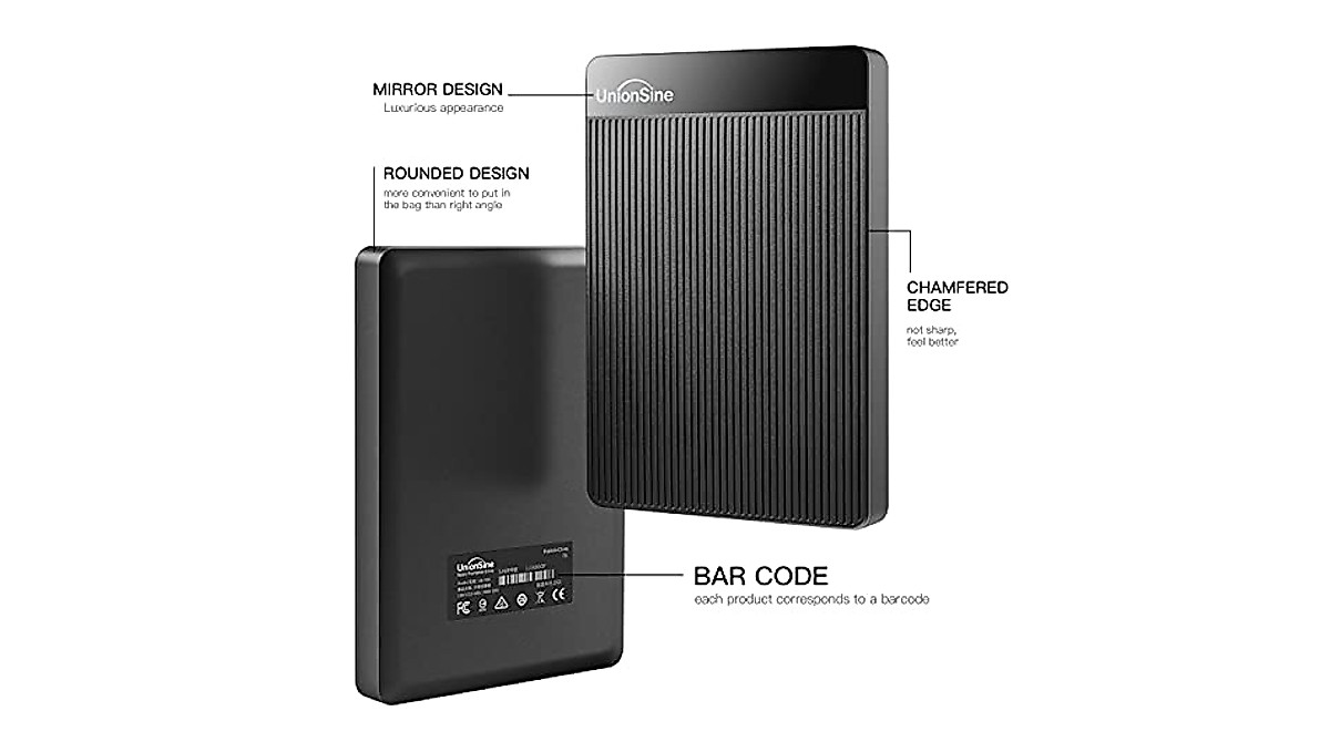UnionSine 500GB Ultra Slim Portable Hard Drive