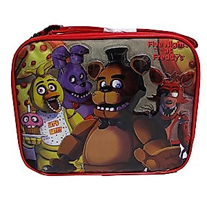 Five Nights At Freddys Lunch Bag FNAF Snack Bag Bonnie Chica Foxie -Back Checker