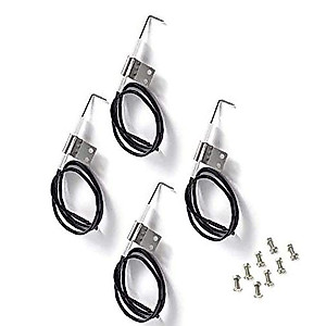 BBQ Future 4-Pack Ceramic Ignitor Electrode Replacement for Select Gas Grill Models by Kenmore, Nexgrill, Members Mark, Tera Gear and Others
