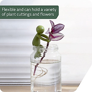 Leafriend: Plant Propagation Buddy; Plant Support for Sprouts, Stems, Shoots, and Cuttings; 3 Cute Plant Supports for a Plant Propagation Station or an Indoor Garden; Plant Lover Gifts by Peleg Design