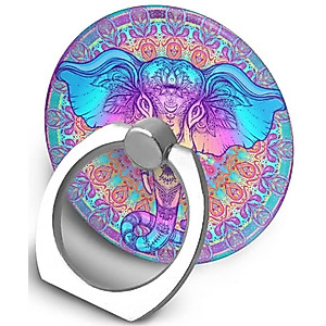 Cell Phone Ring Holder Stand, Lightweight and Convenient 360 Degree Rotation Universal Smartphone Round Ring Holder, Compatible with Smartphones and Tablets (Camouflage Elephant)