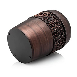 Essentra Home Small Trash Can – Decorative Bronze Wastebasket Ideal for Bathroom, Bedroom or Office – Garbage Can with 2.2 Gallon Capacity – Bronze Collection