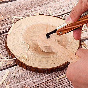 Omninmo Traditional Folding Whittling Knife with 1.5in Detail Blade, Sawcut Handle, Nickel Silver Bolsters, Multi-Tool Portable Carving Tool Right Handed Carving Jack for Carving Camping EDC Outdoors