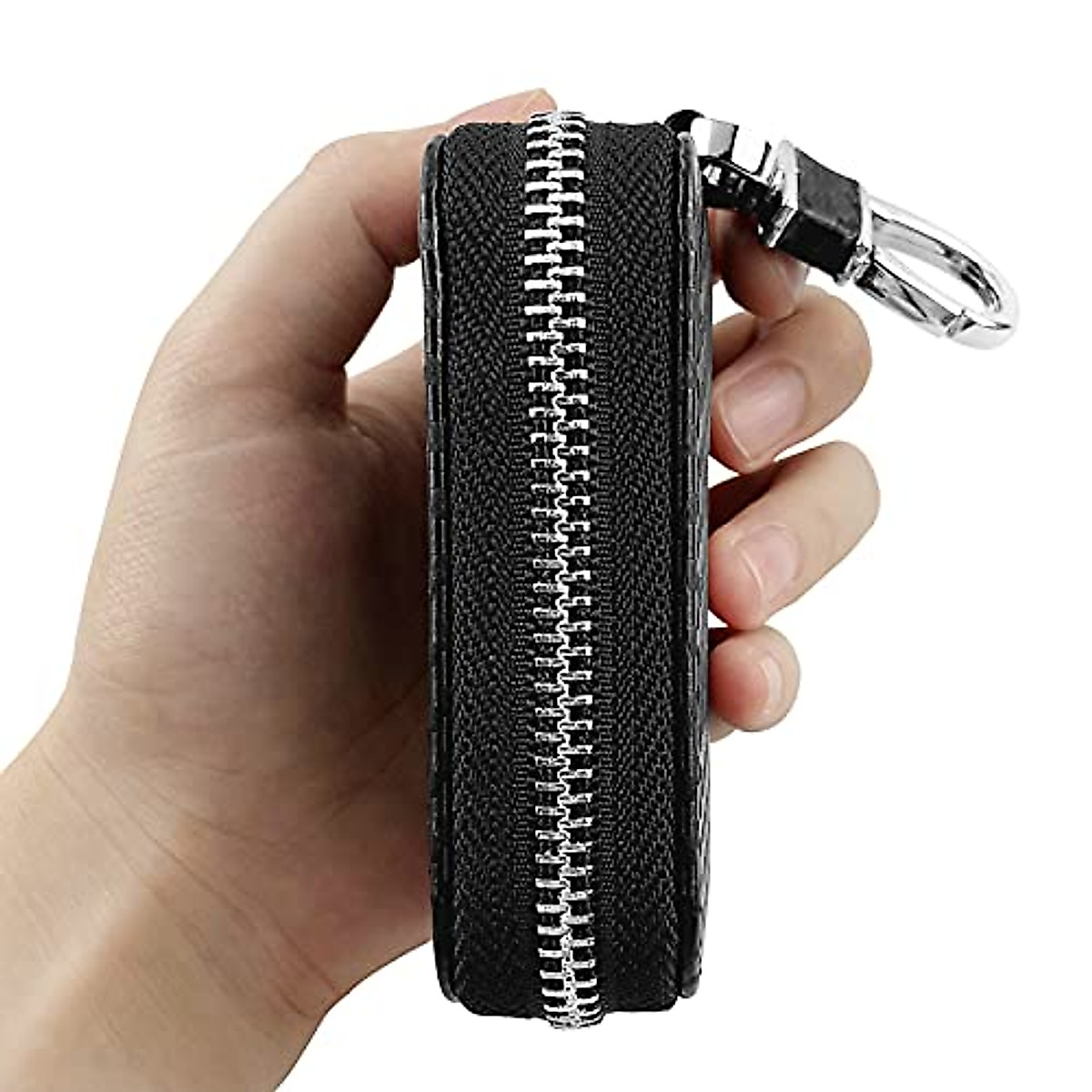 hcozy 2 Pack Faraday Cage Car Key Case RFID Key Fob Protector Anti-Theft Pouch Signal Blocking Key Bag Anti-Hacking Case Blocker Car RFID GPS Signal Shielding Bag for Car Keys(2 Pack Black), 6*10*6