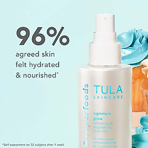 TULA Skin Care Signature Glow Refreshing & Brightening Face Mist - Oil & Alcohol Free, Hydrating & Brightening with Pollution & Blue Light Protection, 3.51 fl oz.