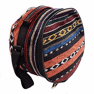 Satnam Happy Drums Steel Tongue Drum 8 Notes 8-Inch Handpan Percussion Instrument with Carrying Case Bag - Paisley Black