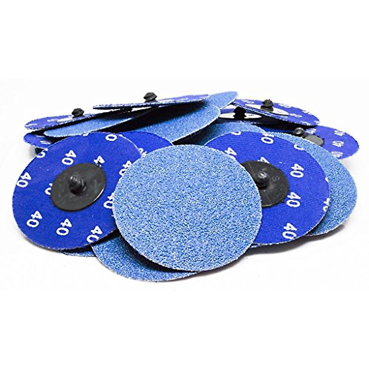 Benchmark Abrasives 3" Quick Change Zirconia Sanding Discs with a Male R-Type Backing Surface Finish Grind Polish Burr Rust Paint Removal Use with Die Grinder (25 Pack) - 40 Grit