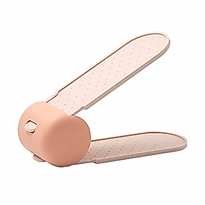 ENDAN Shoe Shelf Adjustable Shoe Organizer Footwear Support Space Saving Height Double Layer Removable Closet Shoe Closet Storage Rack Organizer (Color : Pink)