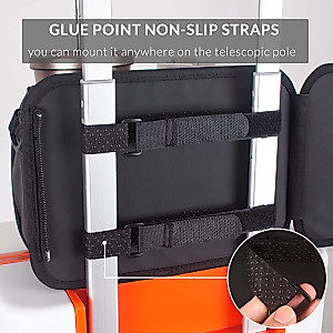 simpletome 4 In 1 Travel Essentials Organizer Bags, Luggage Drink Holder+Crossbody Bag+Phone,Tablet Stand+Storage Bag for Airport Accessories