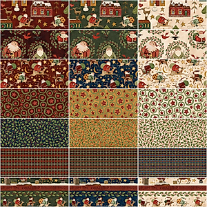 Teresa Kogut Up on The Housetop 5" Stacker 42 5-inch Squares Charm Pack Riley Blake 5-14730-42