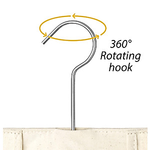 Whitmor Canvas Clothespin Bag Hanging Storage Organizer