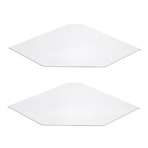 bodkar Corner Shelf Wall Mount, Corner Floating Shelves,Small White Metal Wall Corner Shelf Set of 2 for Living Room, Bedroom, Bathroom(White)