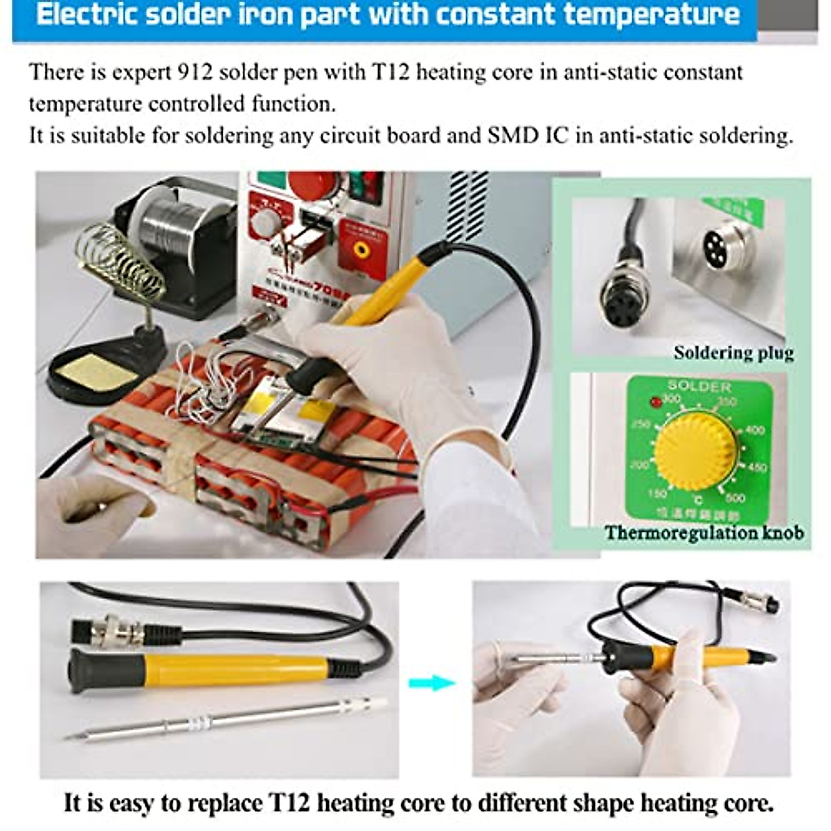 CHEIRSS 709AD Pulse Spot Welder 0.35mm Battery Welding Machine,3.2KW Battery Spot Welder & Soldering Station,for Battery Pack 18650 14500 & Other Lithium Batteries